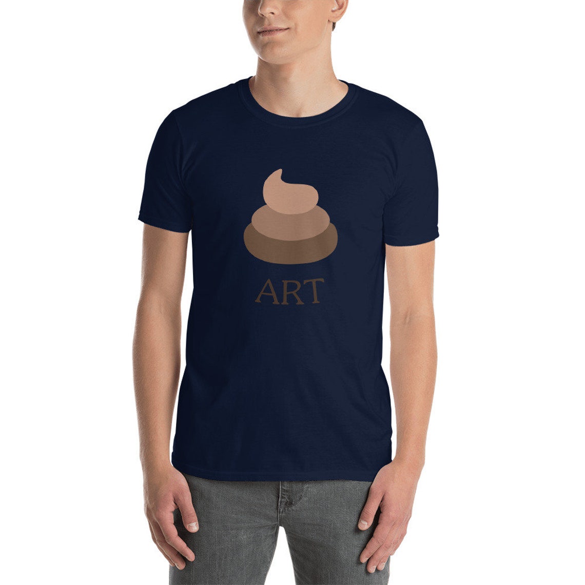 Short-sleeve Unisex T-shirt Poop Art Funny Satire - Etsy