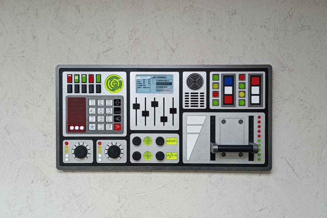Extra Large Sci-fi Inspired Control Panel / 3d Sci Fi Wall Panel ...