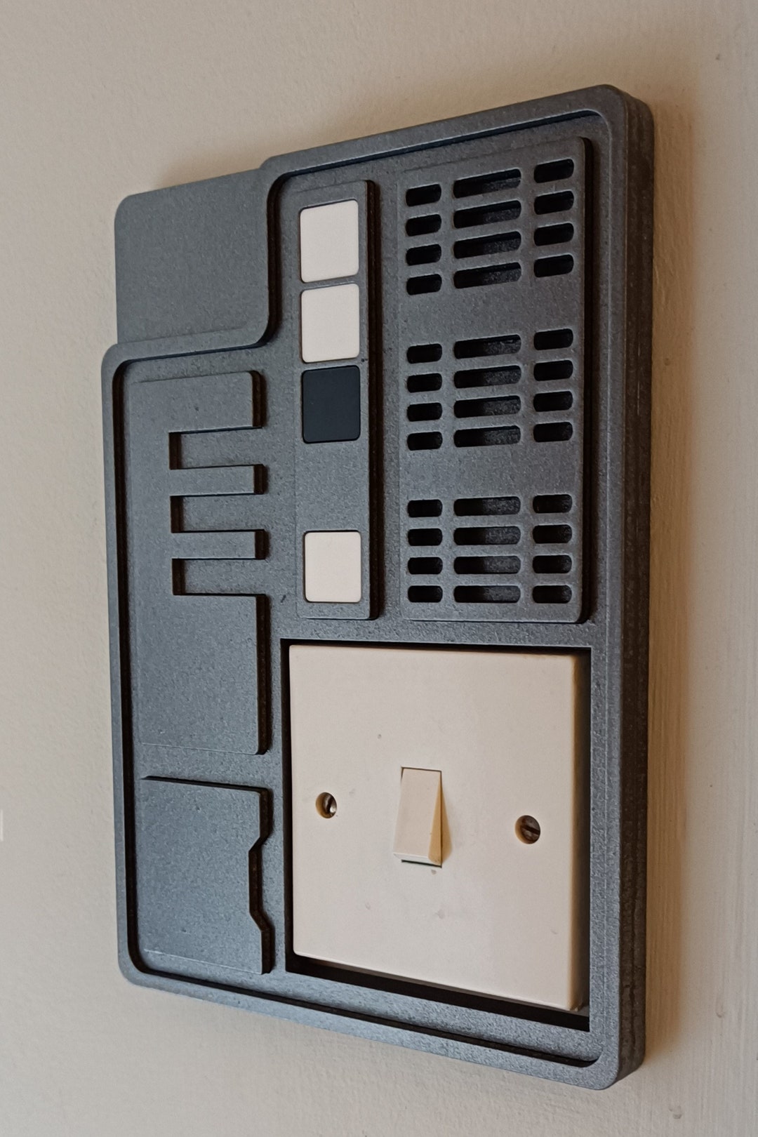 Scifi Inspired Single Metallic Light Switch Control Panel / 3d Prop ...