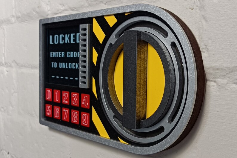 Sci-fi Door Lock Control Panel: 3D Prop Replica, Futuristic Wall Art - Etsy