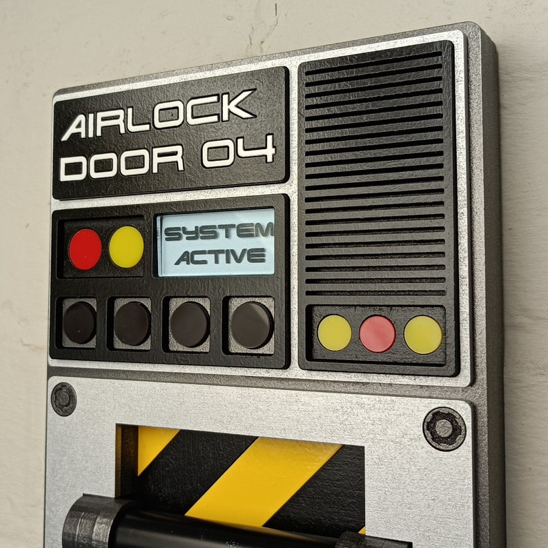 Sci-fi Airlock Door Control Panel: 3D Prop Replica, Futuristic Wall Art ...