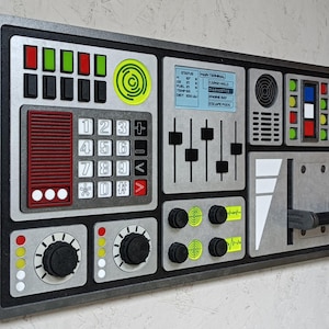 Extra Large Sci-fi Inspired Control Panel / 3d Sci Fi Wall Panel ...