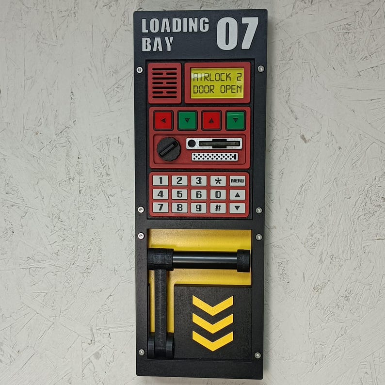 Sci-fi Loading Bay Control Panel: 3D Prop Replica, Futuristic Wall Art ...