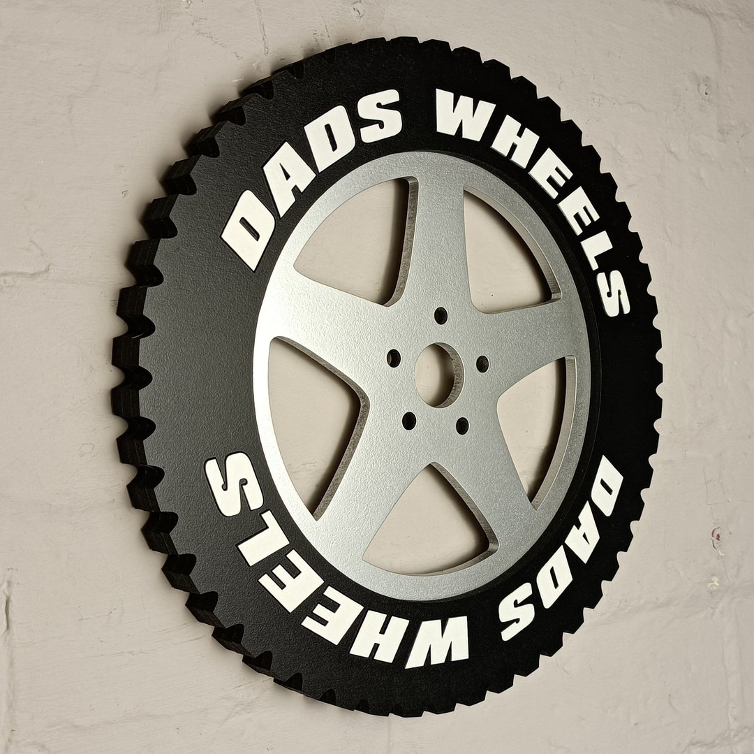 Personalised Garage Sign / Custom Car Tyre Wheel Plaque / Handmade ...