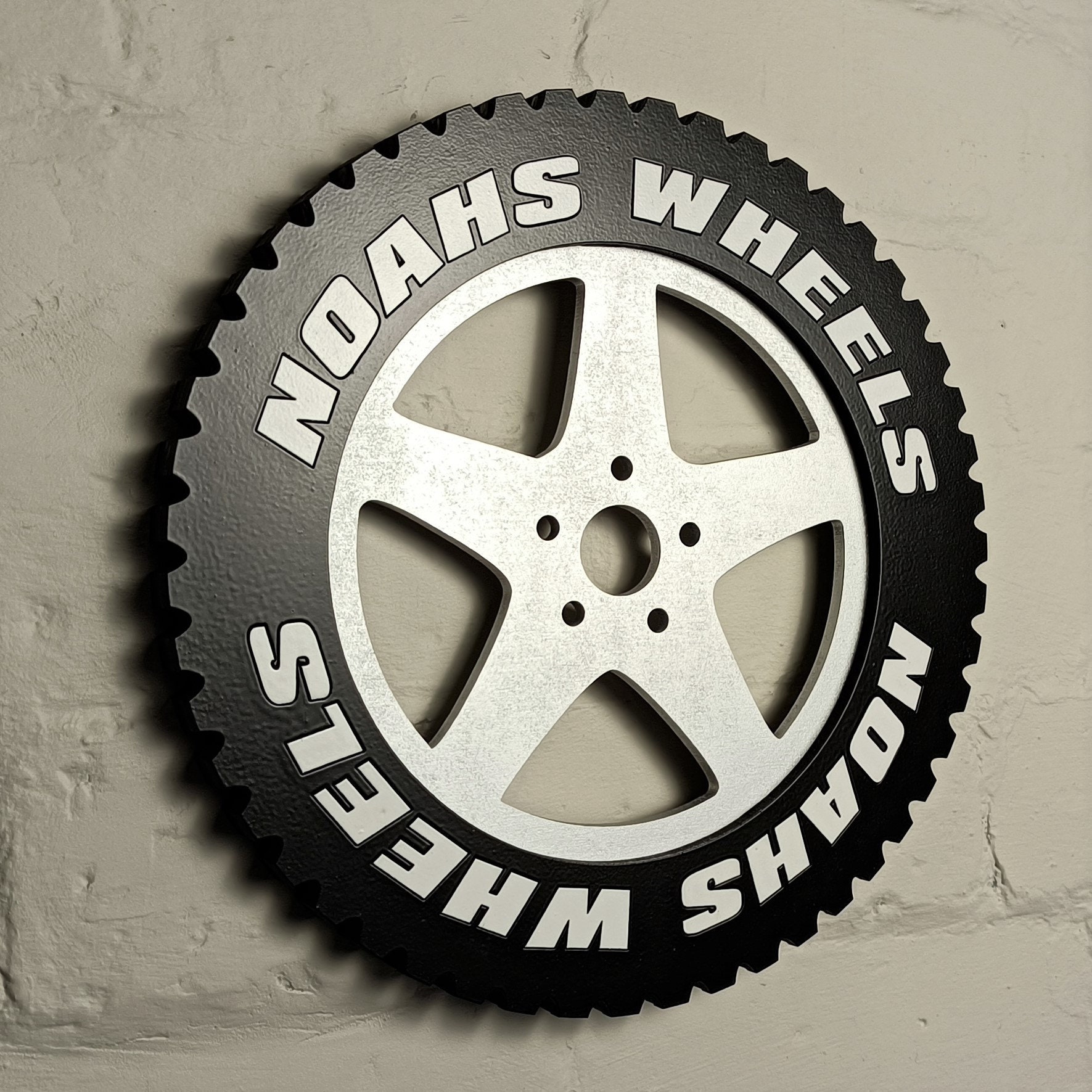 Personalised Garage Sign / Custom Car Tyre Wheel Plaque / | Etsy UK