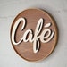 Round Wooden Cafe Sign / Kitchen Coffee Sign / Handmade - Etsy