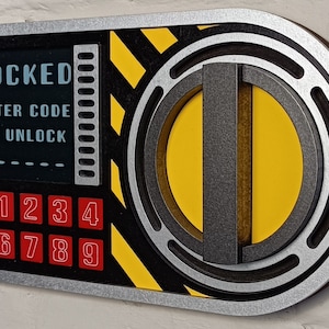 Sci-fi Inspired Door Lock Control Panel / 3d Prop Entry Handle Replica ...