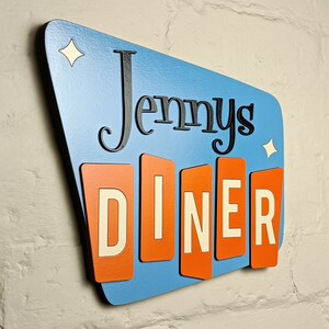 Personalised 50's Style American Diner Sign - Personalised Retro ...