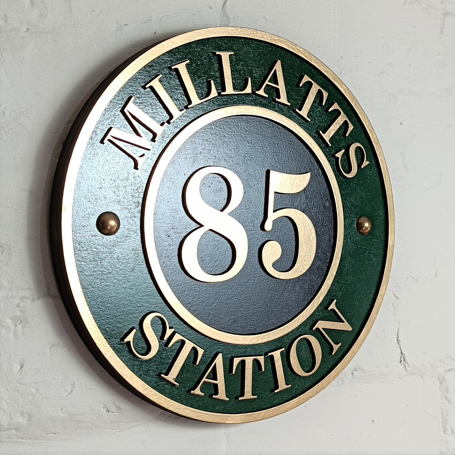 Personalised Vintage Brass Style Railway Sign / Railway - Etsy UK