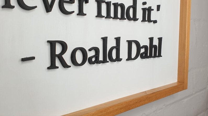 Extra Large Personalised Quotation / Custom Lyrics Framed Sign ...
