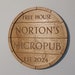 Personalised Wooden Barrel Pub Sign: Custom Family Name Home Bar Decor ...