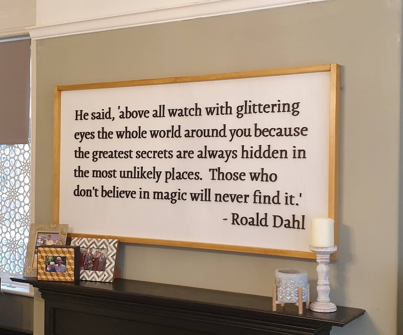 Extra Large Personalised Quotation / Custom Lyrics Framed Sign ...