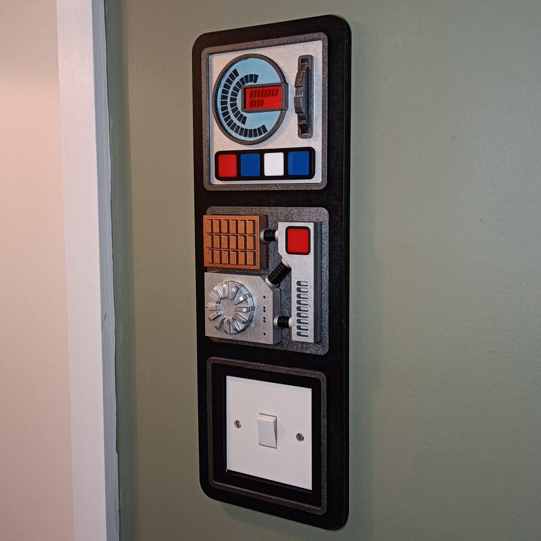 Sci-fi Light Switch Control Panel: 3D Spaceship Wall Art - Etsy