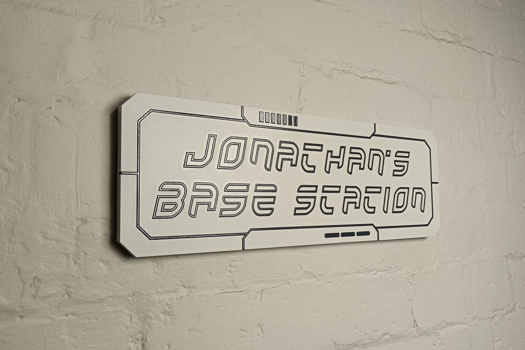 Sci-fi Inspired Personalised Sign Space Themed Plaque Futuristic Custom ...