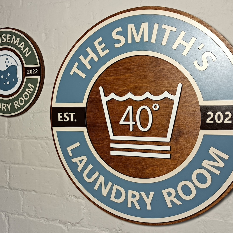 Custom Wooden Laundry Sign - Etsy UK