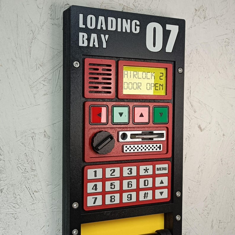 Sci-fi Loading Bay Control Panel: 3D Prop Replica, Futuristic Wall Art ...