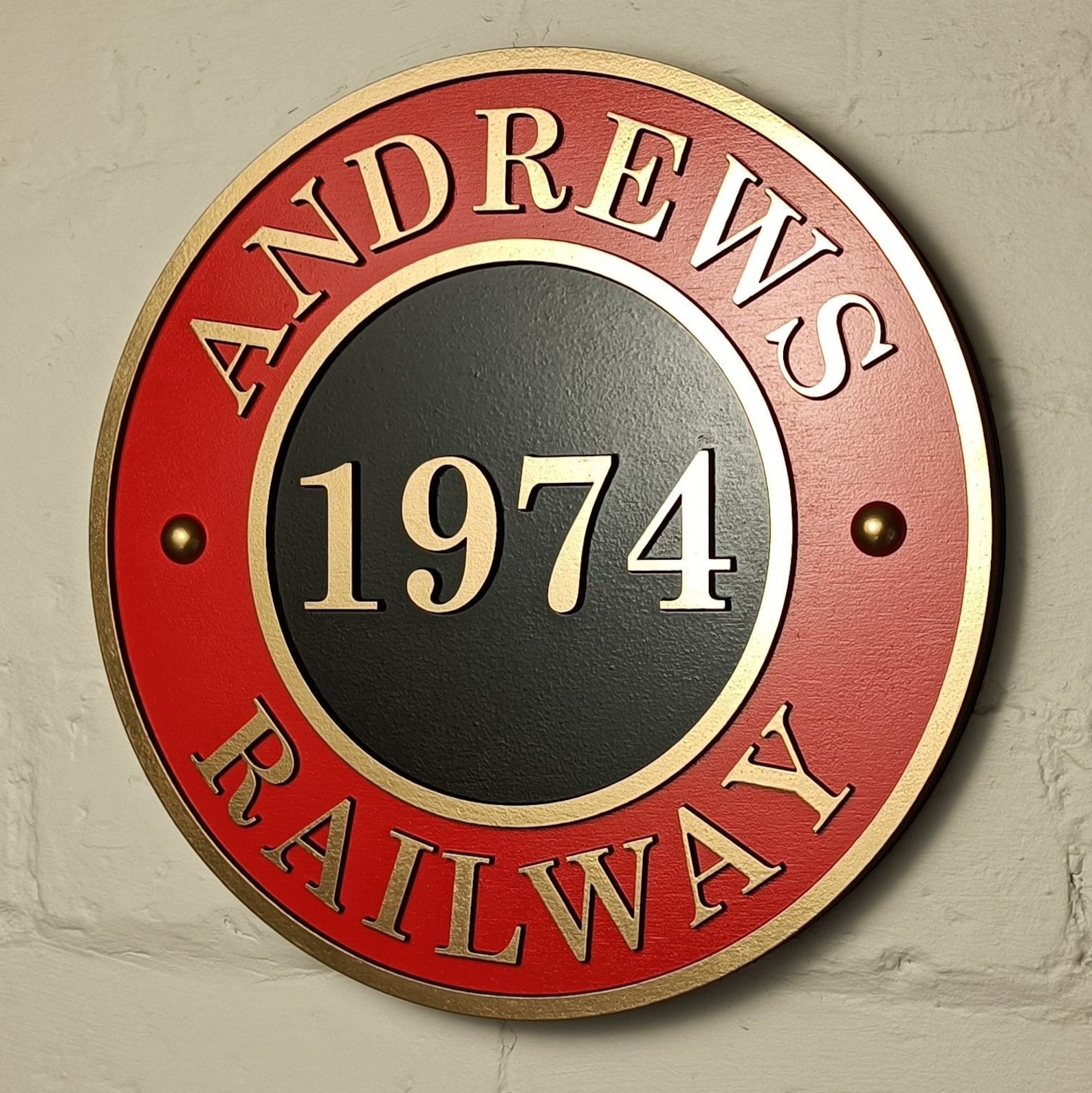 Personalised Vintage Brass Style Railway Sign / Railway - Etsy UK