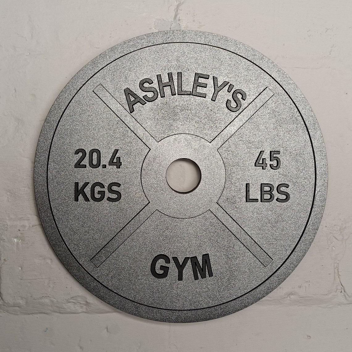 Personalised Home Gym Sign / Standard Barbell Dumbbell Sign | Etsy UK