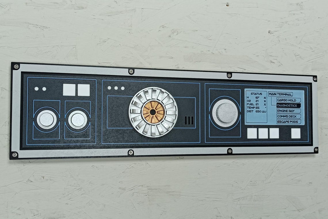 Large Sci-fi Control Panel Prop: Futuristic Wall Art - Etsy