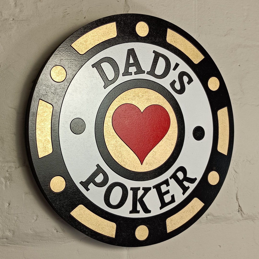 Personalised Large Poker Chip Wall Sign - Customised Casino Token ...