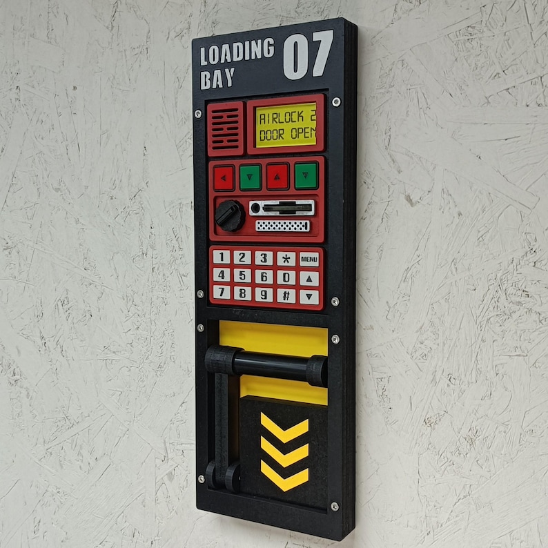 Sci-fi Loading Bay Control Panel: 3D Prop Replica, Futuristic Wall Art ...