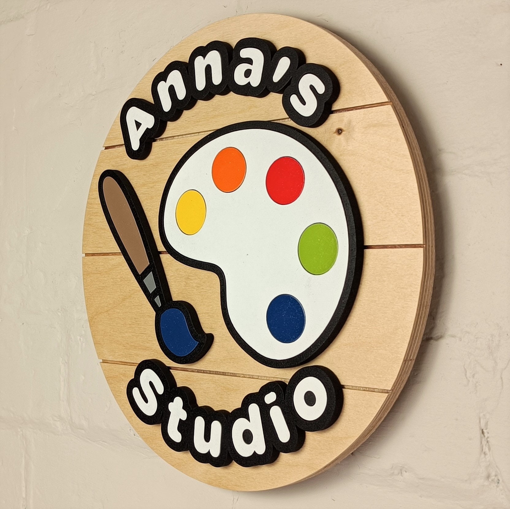 Personalised Art Studio Sign / Custom 3D Wooden Craft Hobby - Etsy UK