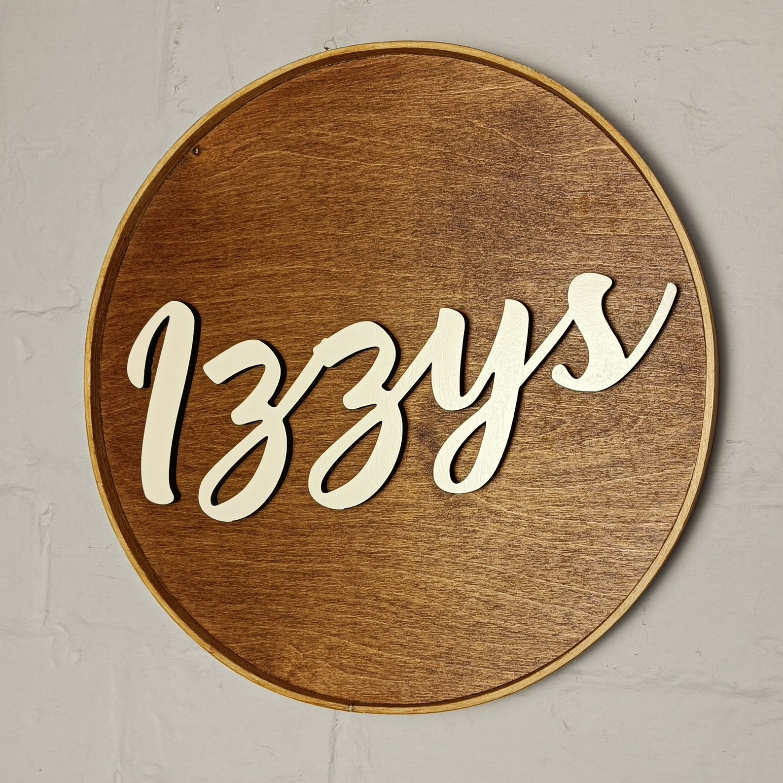 Round Wooden Cafe Sign / Kitchen Coffee Sign / Handmade | Etsy