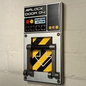 Sci-fi Airlock Door Control Panel: 3D Prop Replica, Futuristic Wall Art ...