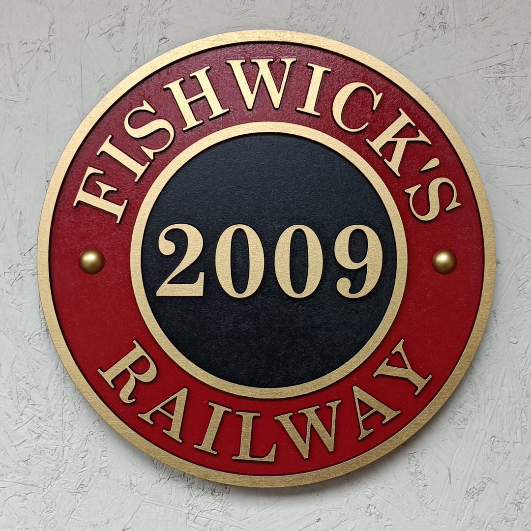 Personalised Vintage Brass Style Railway Nameplate Sign - Etsy UK