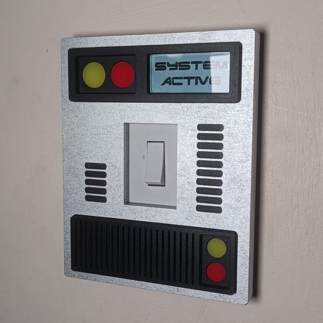 Sci-fi Inspired Control Panel Light Switch Cover: 3d Prop Replica - Etsy