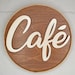 Round Wooden Cafe Sign / Kitchen Coffee Sign / Handmade - Etsy
