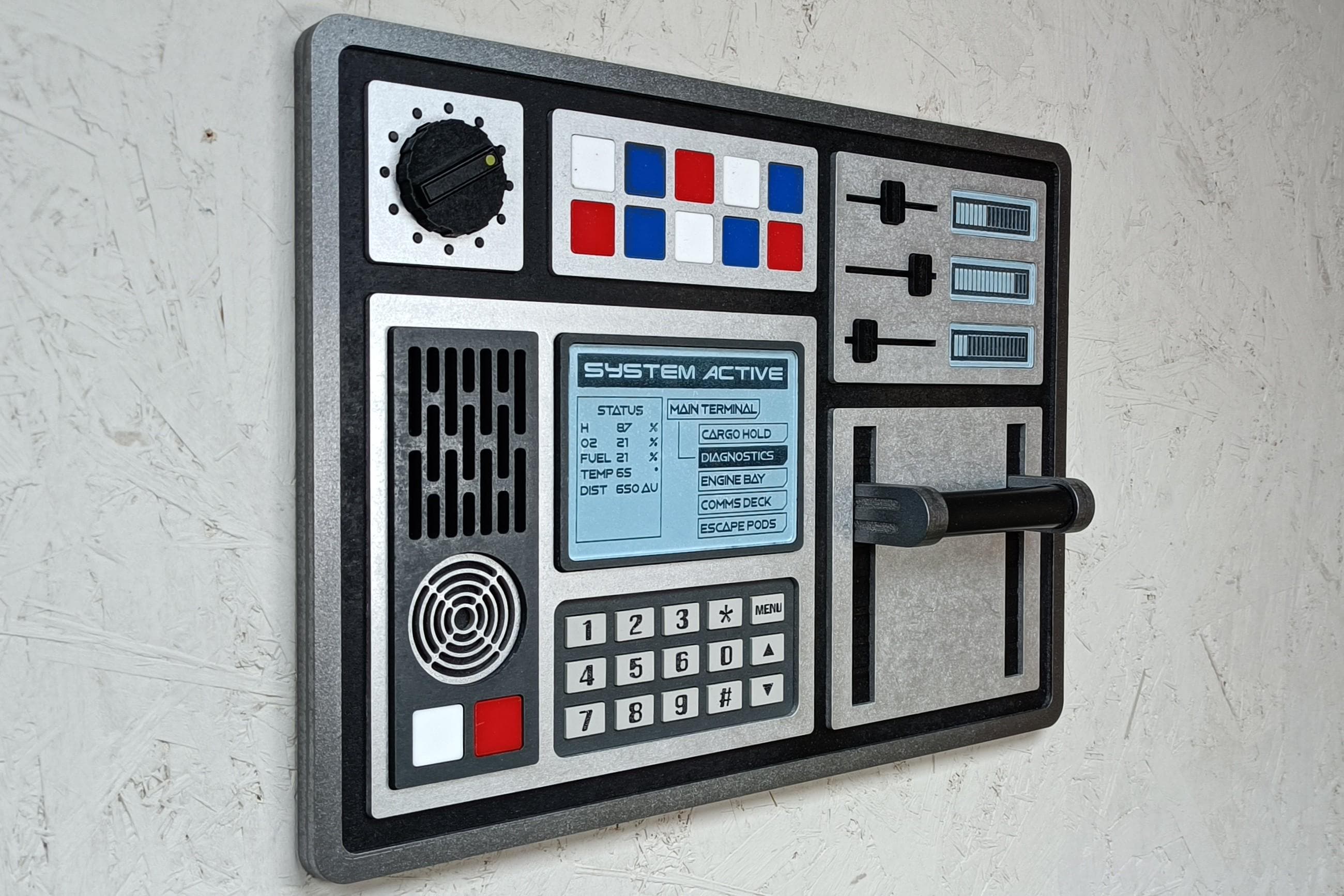 Large Sci-fi Control Panel: 3D Futuristic Wall Art Prop - Etsy