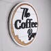 The Coffee Bar Round Vintage Sign / Kitchen Wooden Logo / Handmade ...