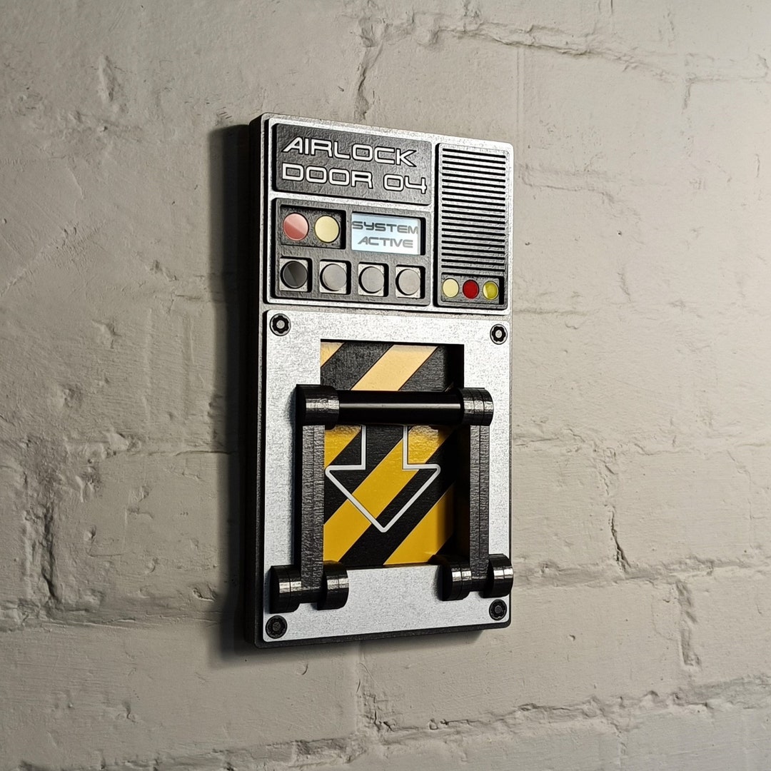 Sci-fi Airlock Door Control Panel: 3D Prop Replica, Futuristic Wall Art ...
