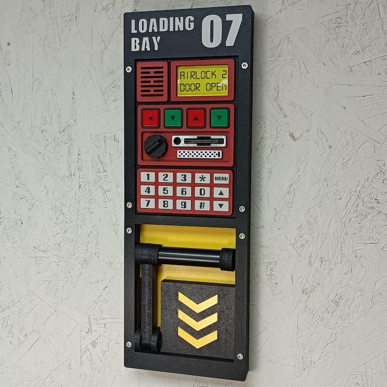 Sci-fi Loading Bay Control Panel: 3D Prop Replica, Futuristic Wall Art ...