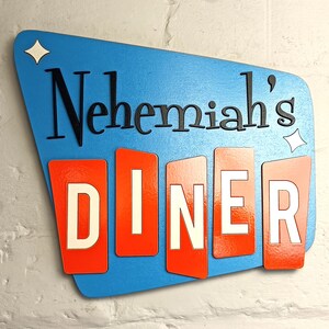 Personalised 50's Style American Diner Sign - Personalised Retro ...