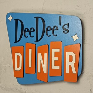 Personalised 50's Style American Diner Sign - Personalised Retro ...