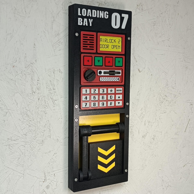 Sci-fi Loading Bay Control Panel: 3D Prop Replica, Futuristic Wall Art ...