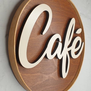 Round Wooden Cafe Sign / Kitchen Coffee Sign / Handmade - Etsy