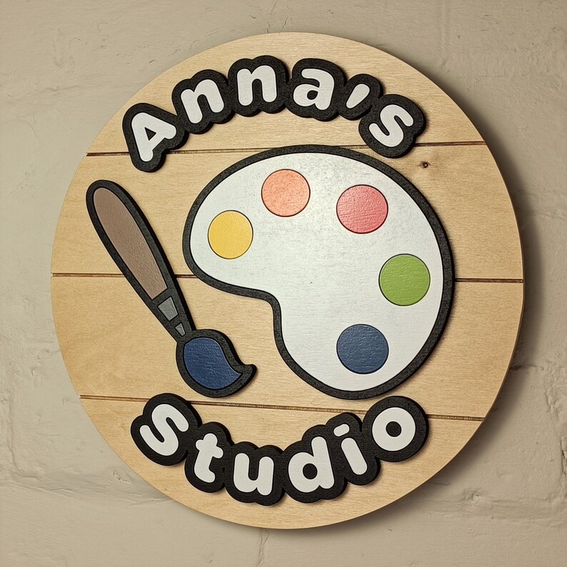 Personalised Art Studio Sign / Custom 3D Wooden Craft Hobby - Etsy UK