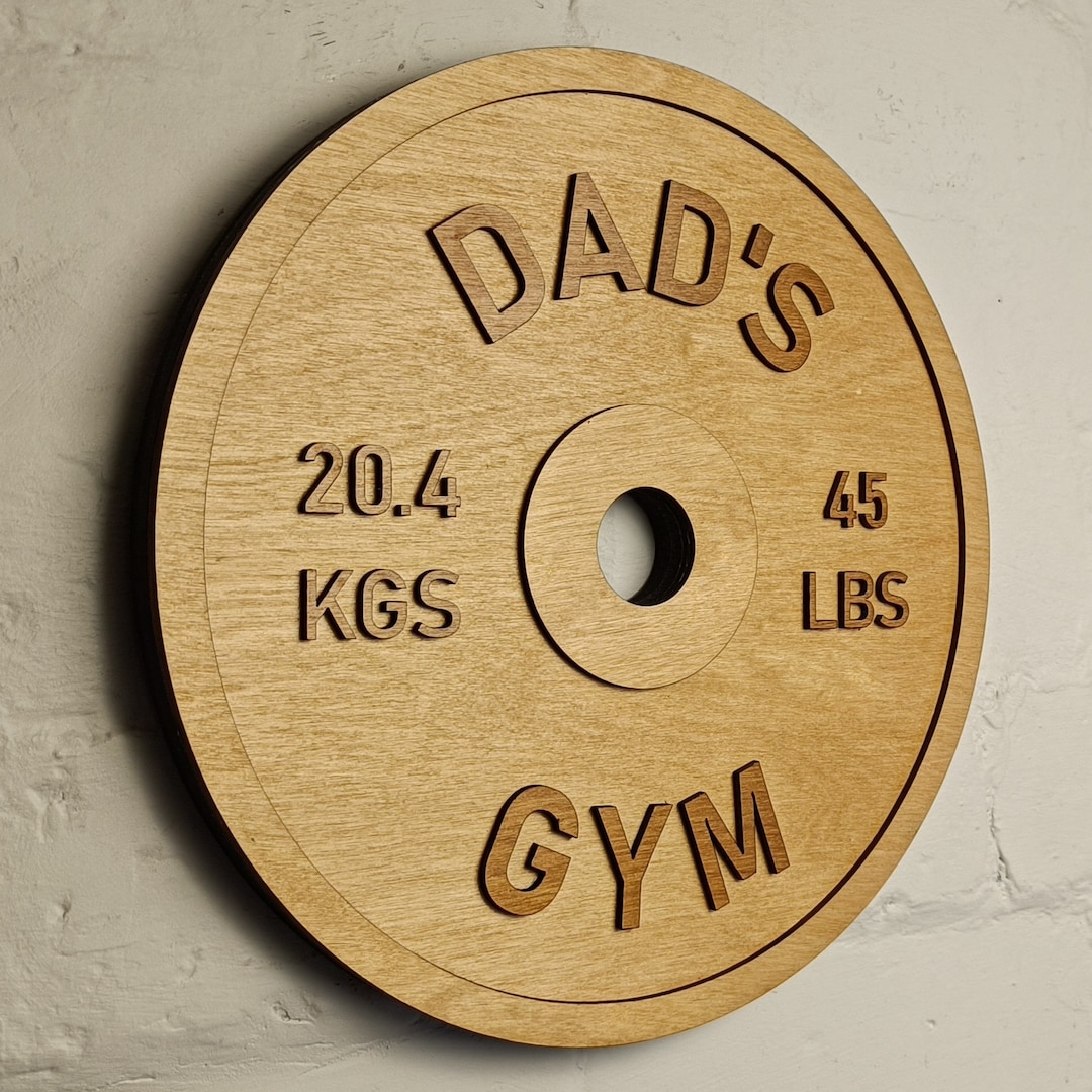 Personalised Wooden Home Gym Sign / Barbell Dumbbell Sign / - Etsy UK