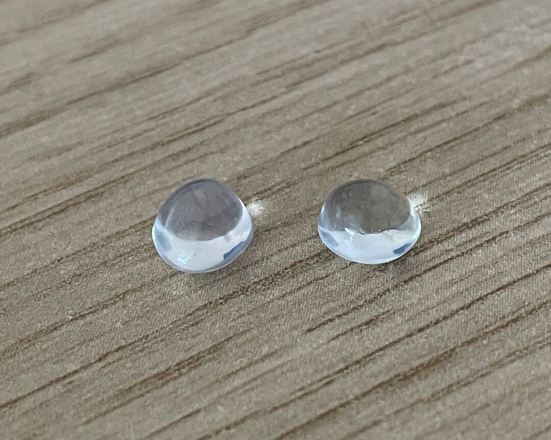 2 X 6.5mm Blue Moonstones Sri Lanka (ceylon), Fine Natural Round ...