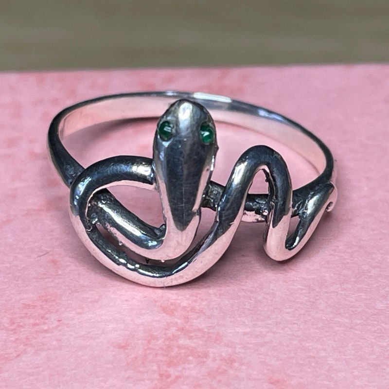 Emerald Snake Ring - Etsy