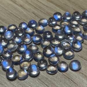 4mm Natural Round Moonstone, Fine Blue Sri Lanka ceylon NOT Rainbow ...