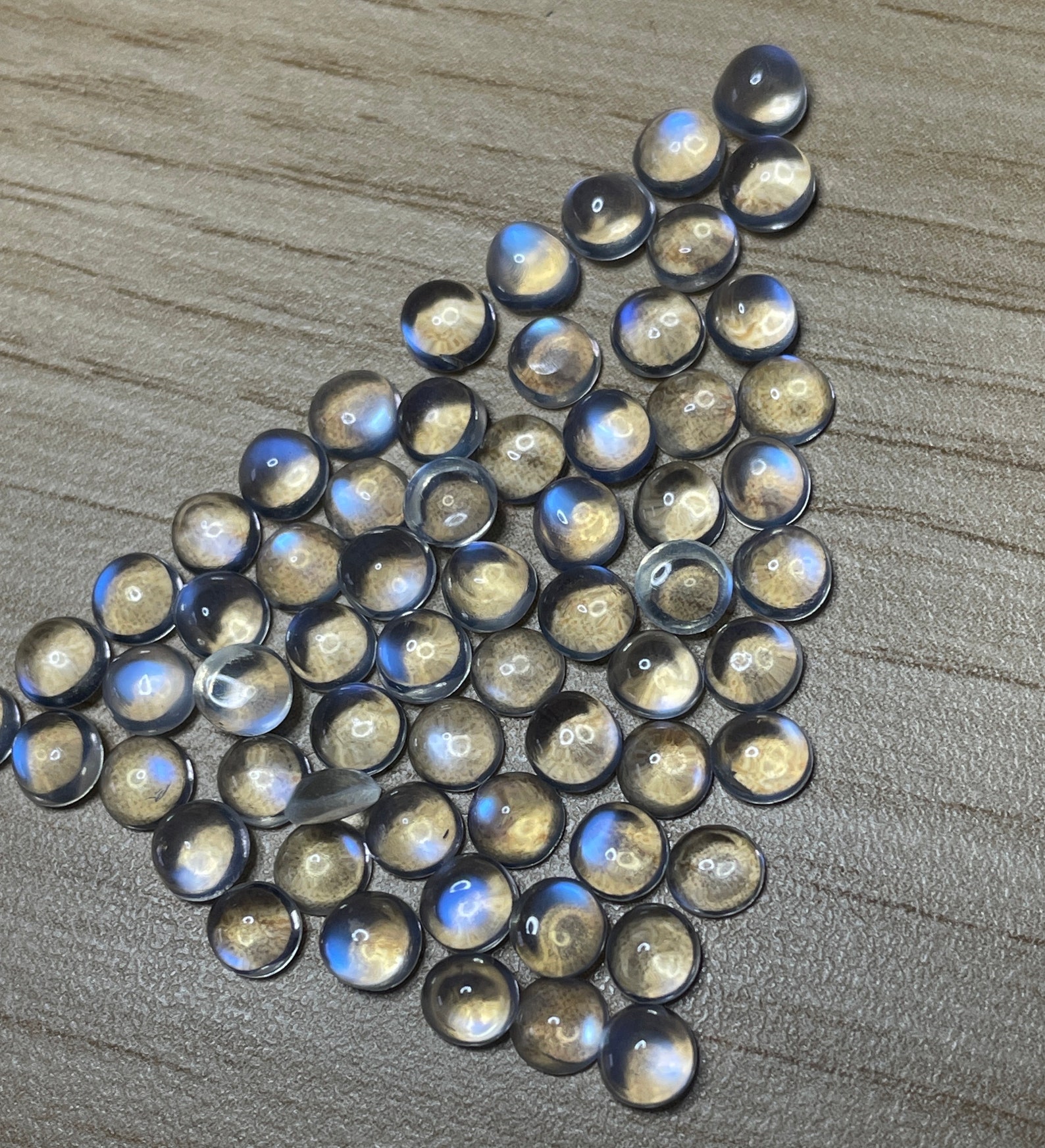 4mm Natural Round Moonstone, Fine Blue Sri Lanka (ceylon) (NOT Rainbow ...