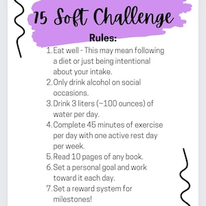 75 Soft Challenge Printable Tracker - Etsy