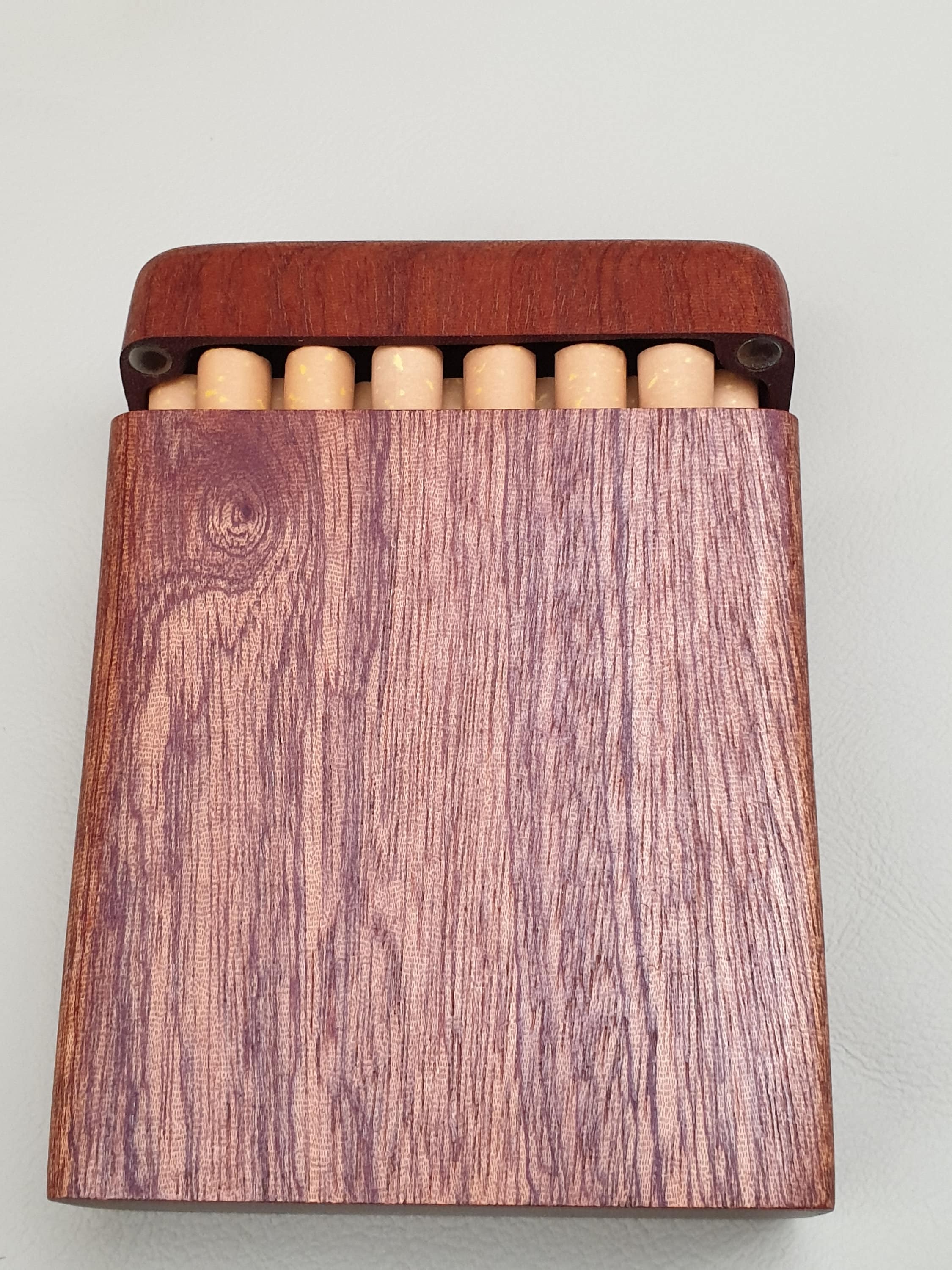 Custom Mahogany Wood Cigarette Case for 18x Standard Size Cigarettes - Etsy
