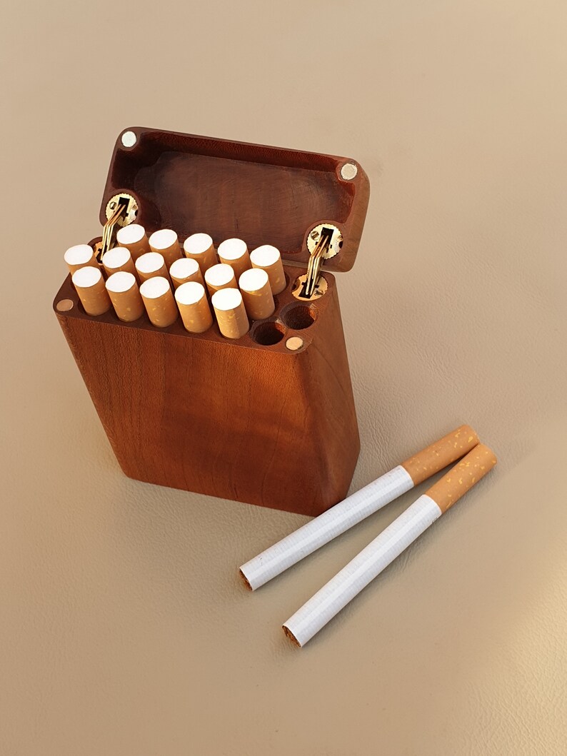 Custom Cherry Wood Cigarette Box for 18x Standard Size - Etsy