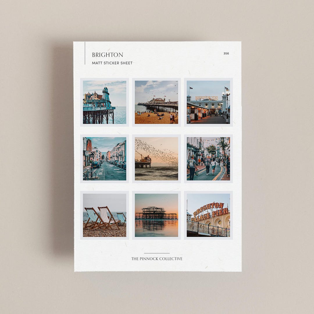 Planner Sticker Sheet | Brighton | English Culture | Travel Notebook ...