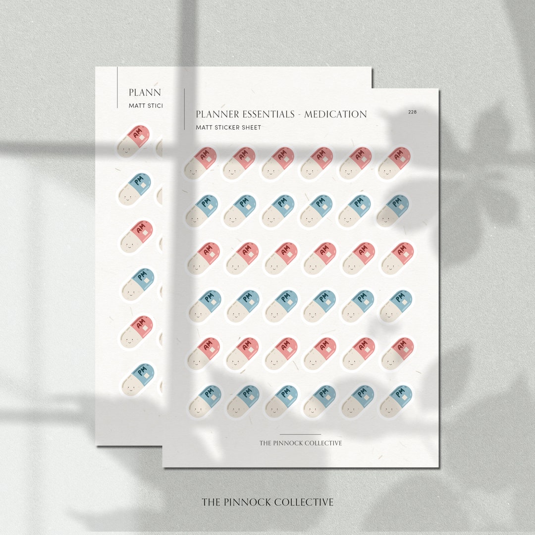 Planner Sticker Sheet Medicine Tracking Stickers Medication Stickers ...